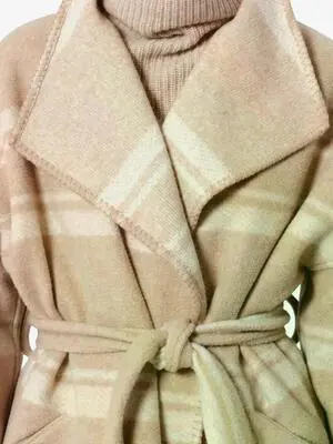 MARANT ETOILE Brea Horizontal-stripe Belted Coat