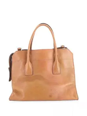 Prada Cuir Double Leather Medium Tote Bag - Brown