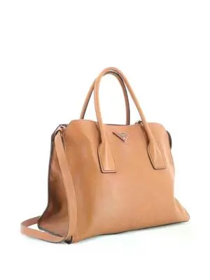 Prada Cuir Double Leather Medium Tote Bag - Brown