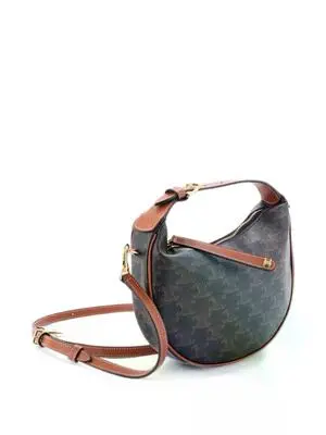 Celine Triomphe Coated Canvas Teen Hobo Bag - Brown