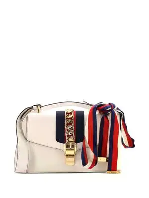 Gucci Sylvie Leather Small Shoulder Bag - White
