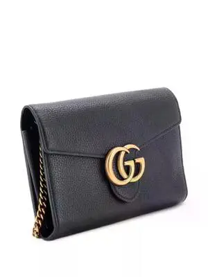 Gucci Gg Marmont Chain Wallet Leather Mini Clutch Bag