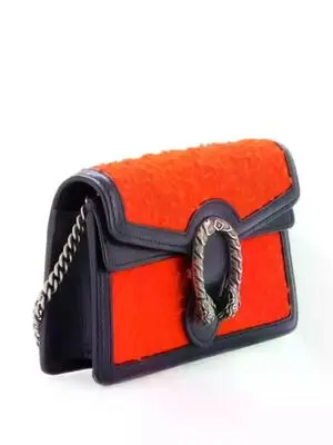 Gucci Dionysus Wool And Leather Super Mini Crossbody Bag