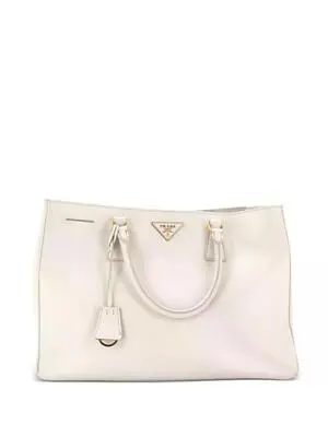 Prada Saffiano Leather Tote Bag - Neutrals