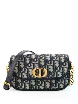 Dior 30 Montaigne Avenue Bag Oblique Canvas Small Crossbody Bag - Blue