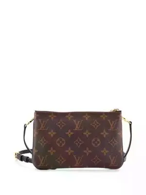 LOUIS VUITTON Double Zip Pochette Reverse Monogram Giant Clutch Bag