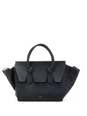 Celine Tie Knot Grainy Leather Mini Tote Bag - Black