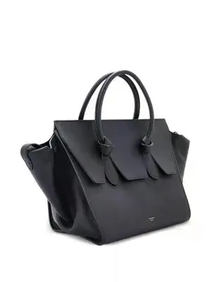 Celine Tie Knot Grainy Leather Mini Tote Bag - Black