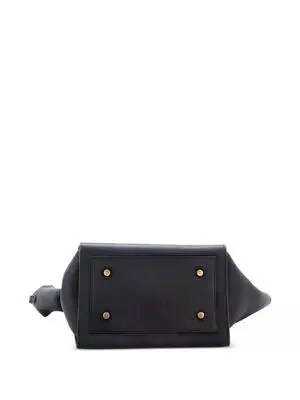 Celine Tie Knot Grainy Leather Mini Tote Bag - Black