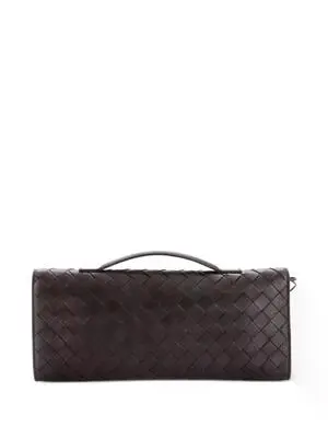 Bottega Veneta Andiamo Top Handle Clutch Bag - Brown