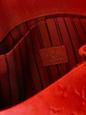 LOUIS VUITTON Pochette Metis Monogram Empreinte Leather Crossbody Bag - Red