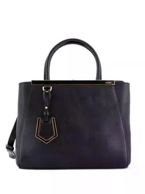 Fendi 2jours Leather Petite Satchel - Black