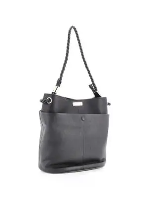 Chloé Braided Handle Key Leather Bucket Bag