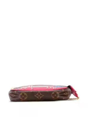 LOUIS VUITTON Pochette Accessoires Limited Edition Christmas Animation Monogram Canvas Mini Shoulder Bag