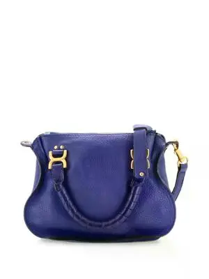 Chloé Marcie Satchel Leather Baby Crossbody Bag - Blue