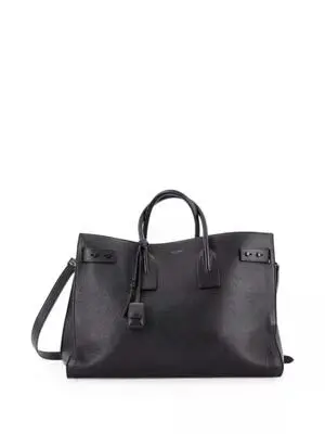 Saint Laurent Sac De Jour Souple Bag Leather Large Satchel - Black