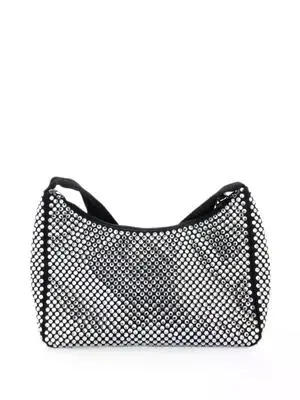 Prada Re-edition 2000 Crystal Embellished Satin Mini Hobo Bag