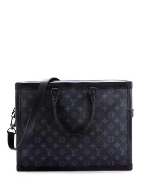 LOUIS VUITTON Soft Trunk Briefcase Monogram Eclipse Canvas Business Bag - Black