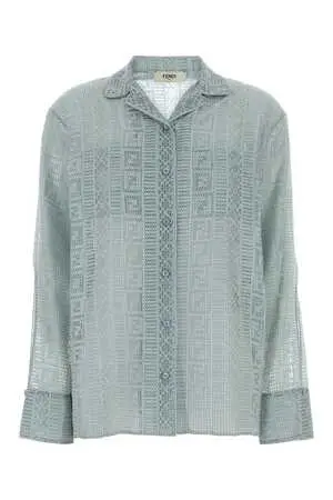 Fendi Light Blue Viscose Blend Shirt - Multicolor