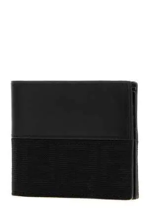 Fendi Jacquard And Leather Ff Wallet