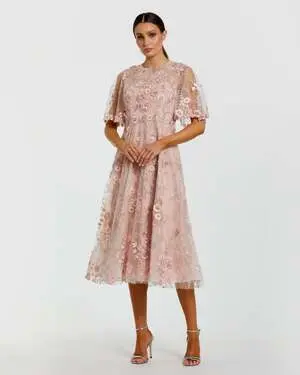 Petite Embroidered Midi Dresses