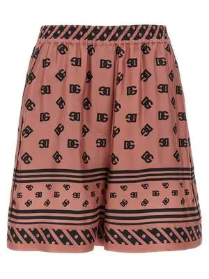 Dolce & Gabbana Silk Bermuda Shorts - Pink
