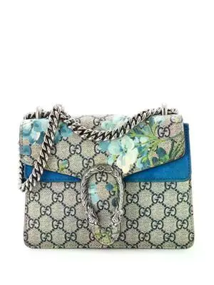 Gucci Dionysus Bag Blooms Print Gg Coated Canvas Mini Shoulder Bag - Blue