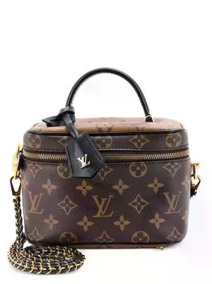 LOUIS VUITTON Reverse Monogram Canvas Pm Satchel - Brown
