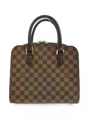 LOUIS VUITTON 2002 Triana Damier Tote Bag - Brown