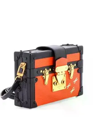 LOUIS VUITTON Petite Malle Handbag Epi Leather Clutch Bag - Black