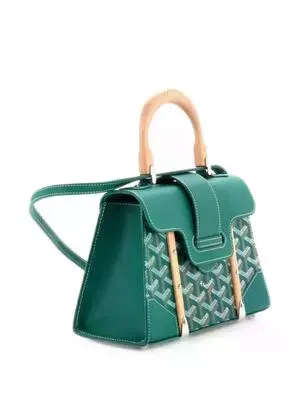 Goyard Structured Saigon Top Handle Bag Coated Canvas With Leather Mini Satchel