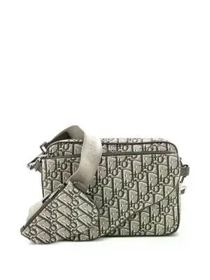 Dior Saddle Triple Pouch Oblique Canvas Crossbody Bag