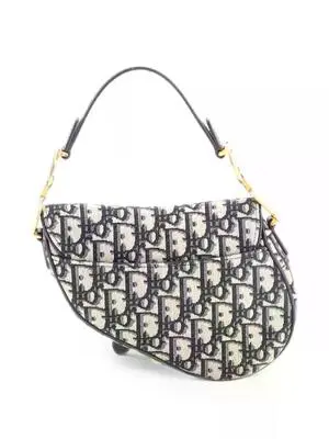 Dior Saddle Handbag With Strap Oblique Canvas Mini Shoulder Bag