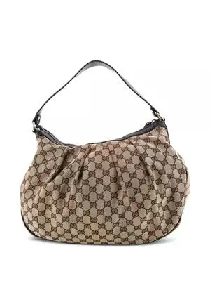 Gucci Sukey Gg Canvas Hobo Bag - Black