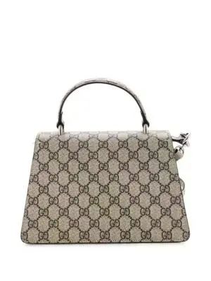 Gucci Dionysus Convertible Top Handle Bag Gg Coated Canvas Small Satchel - Brown