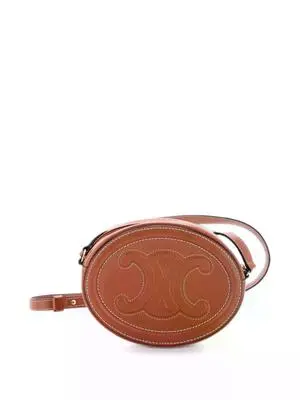 Celine Triomphe Oval Leather Mini Crossbody Bag