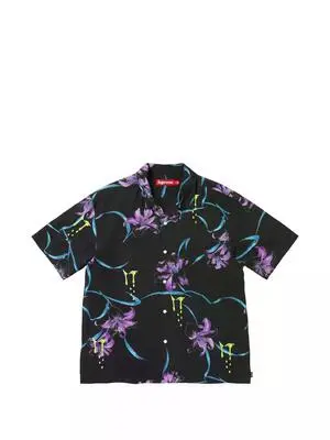 Supreme Aoi Lilies Short-sleeve Shirt - Black