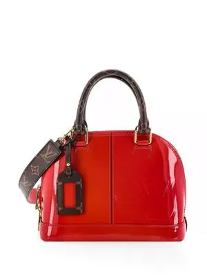 LOUIS VUITTON Alma Handbag Vernis Monogram Canvas Bb Satchel