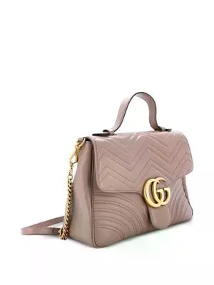 Gucci Gg Marmont Matelassé Leather Top Handle Flap Bag