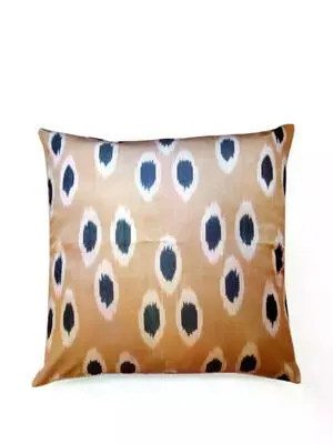 LES-OTTOMANS Ikat-print Silk Cushion