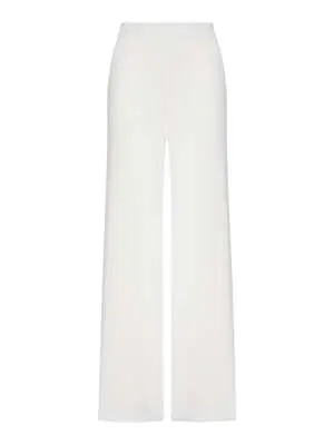 Max Mara Viscose Crepe Trousers - White