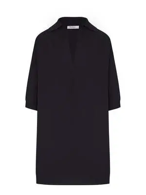 Max Mara Long Viscose Crepe Sweater - Black