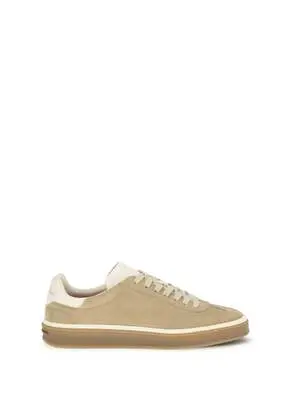 Loro Piana Suede Tennis Walk Sneakers - Cream