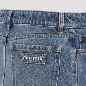 Miu Miu Fitted Mini Denim Skirt - Blue