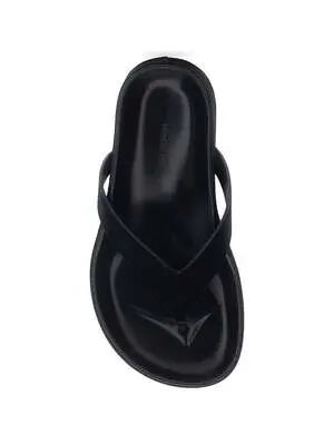 Phoebe Philo Round Leather Flip Flops