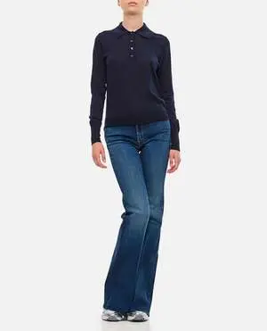 GOLDEN GOOSE Virgin Wool Knitted Polo Shirt - Multicolor