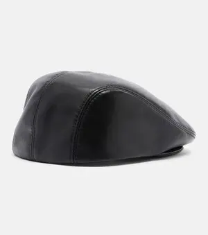 Ruslan Baginskiy Leather Newsboy Cap