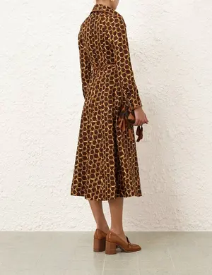 Zimmermann Panelled Midi Dress - Chocolate Ribbon