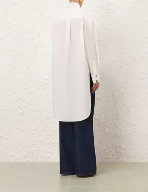 Zimmermann Knot Oversized Shirt - Ivory