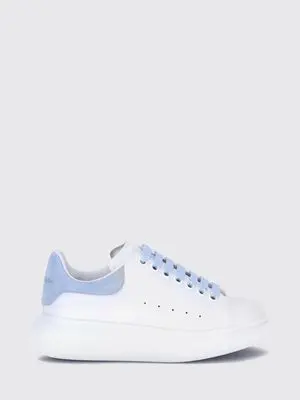 Alexander McQueen Oversize Leather Sneakers With Contrasting Suede Insert And Chunky Sole - White 2